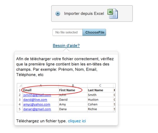Importer des contacts depuis Excel | ActiveTrail